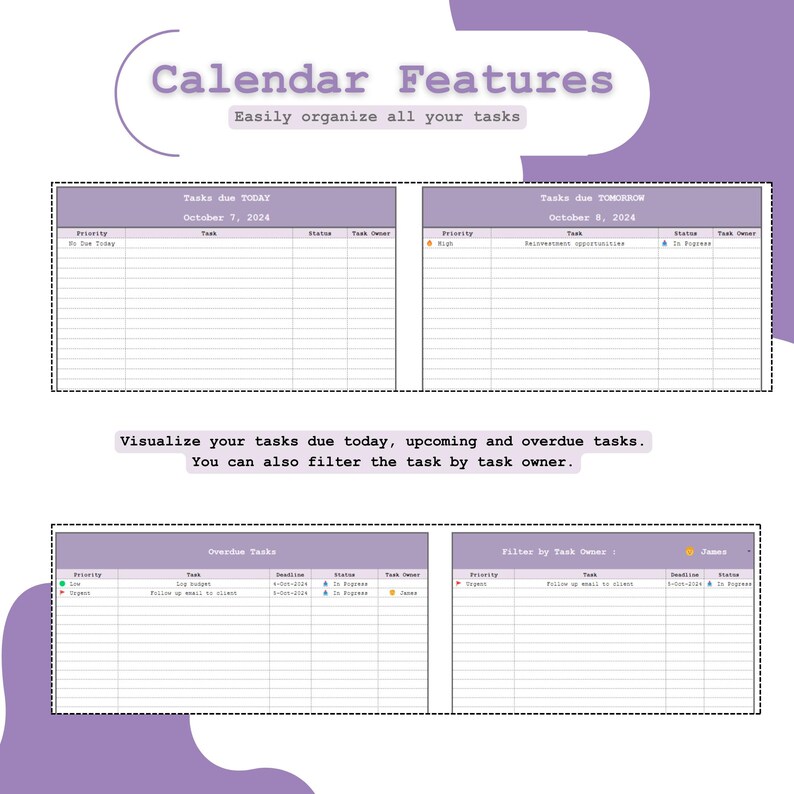 Task Tracker Spreadsheet Template Google Sheet to Do List Task ...