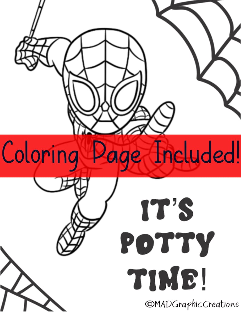 Spider-man - Potty Training Bundle - Potty Routine Checklist - Potty ...