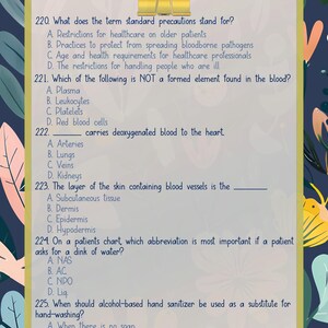 Phlebotomy; NHA CPT Exam Study Guide | 225 Multiple Choice Questions ...