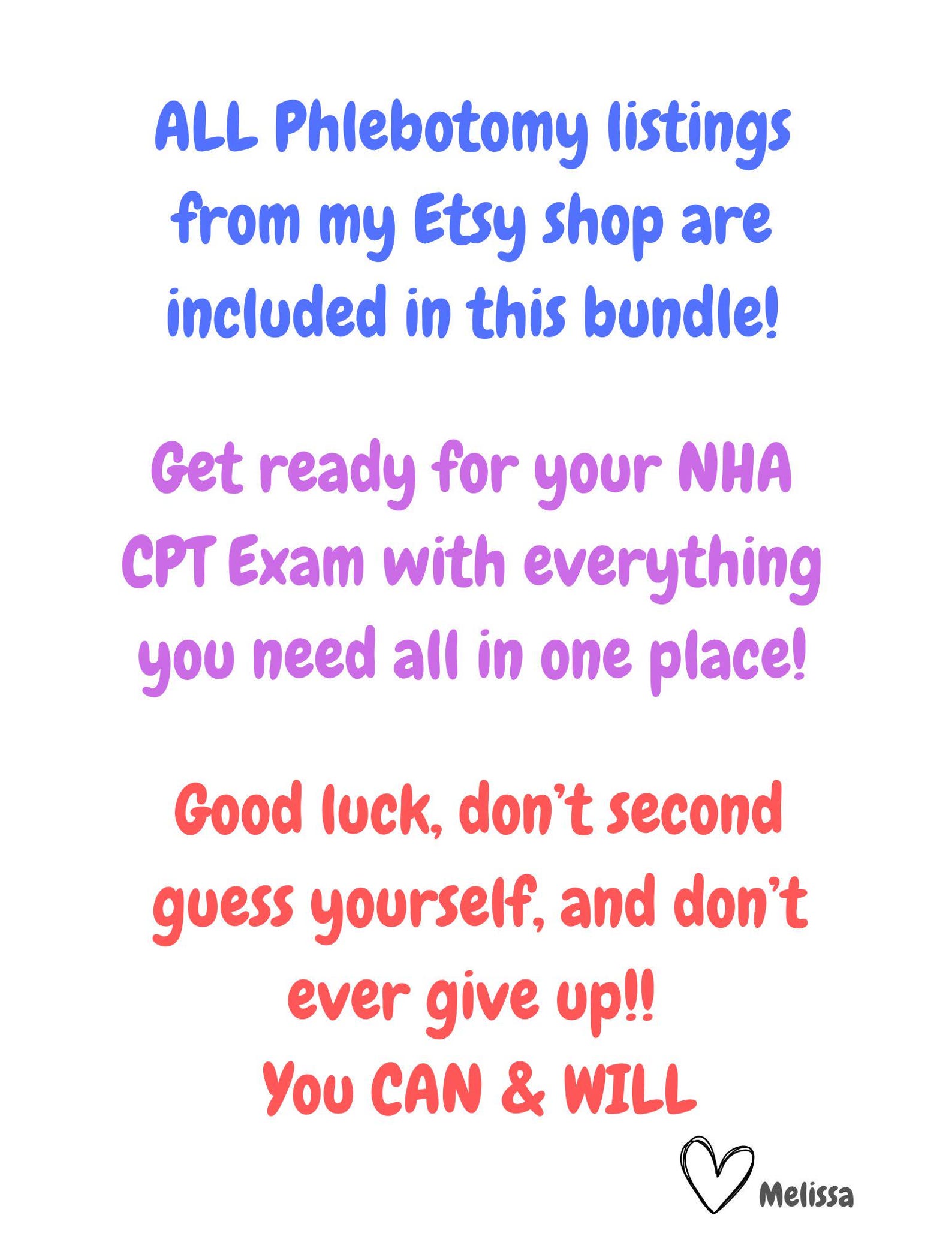 Phlebotomy, Study Bundle, NHA CPT Study Guide, Order of Draw (all ...