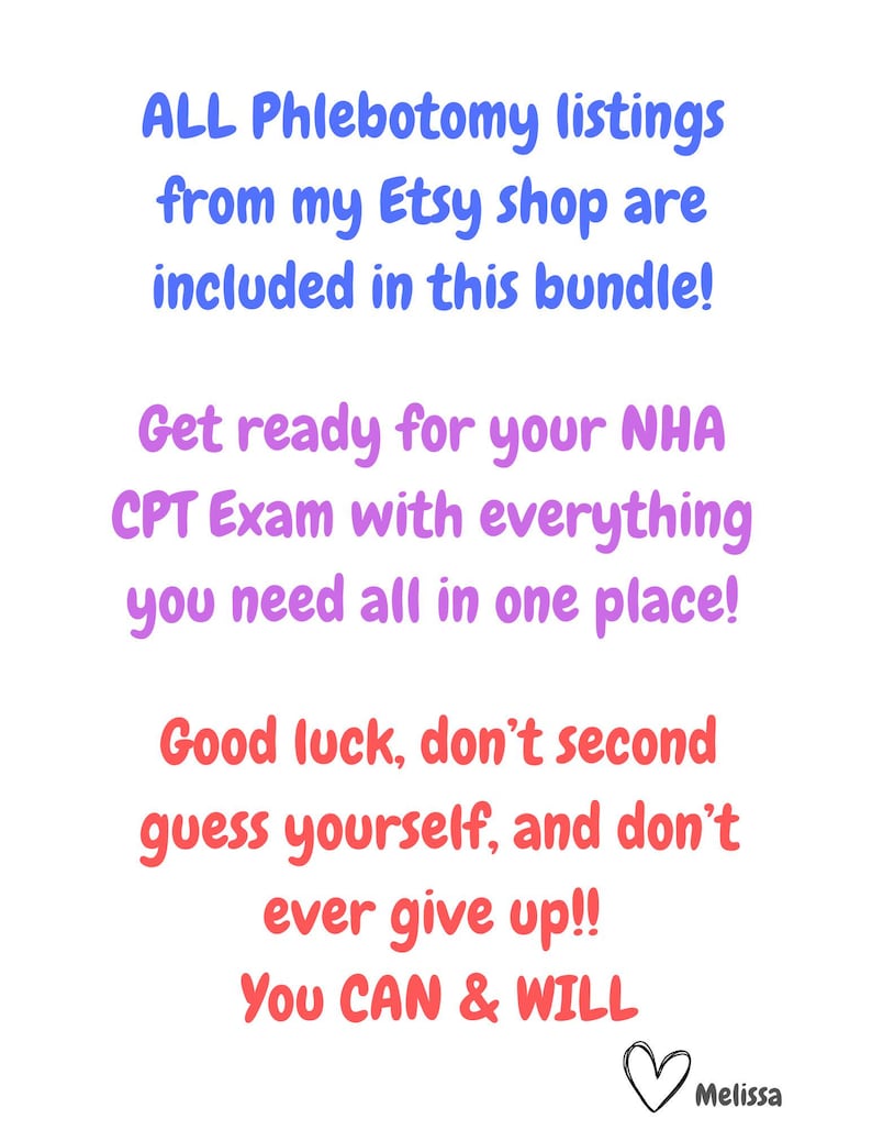 Phlebotomy, Study Bundle, NHA CPT Study Guide, Order of Draw (all ...
