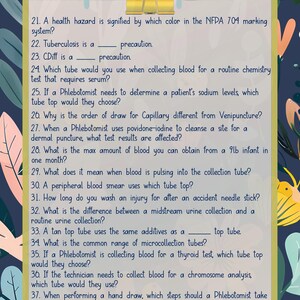 Phlebotomy; NHA CPT Exam Study Guide | 225 Multiple Choice Questions ...