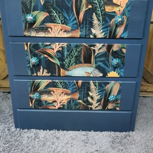 Chest of Drawers, Evening Blue, Fish Ocean Scene, 3 Drawers, Porcelain ...