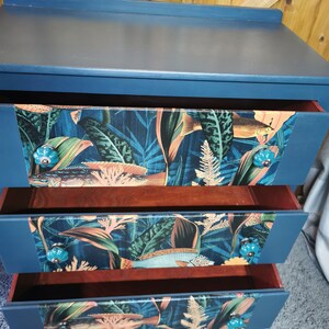 Chest of Drawers, Evening Blue, Fish Ocean Scene, 3 Drawers, Porcelain ...