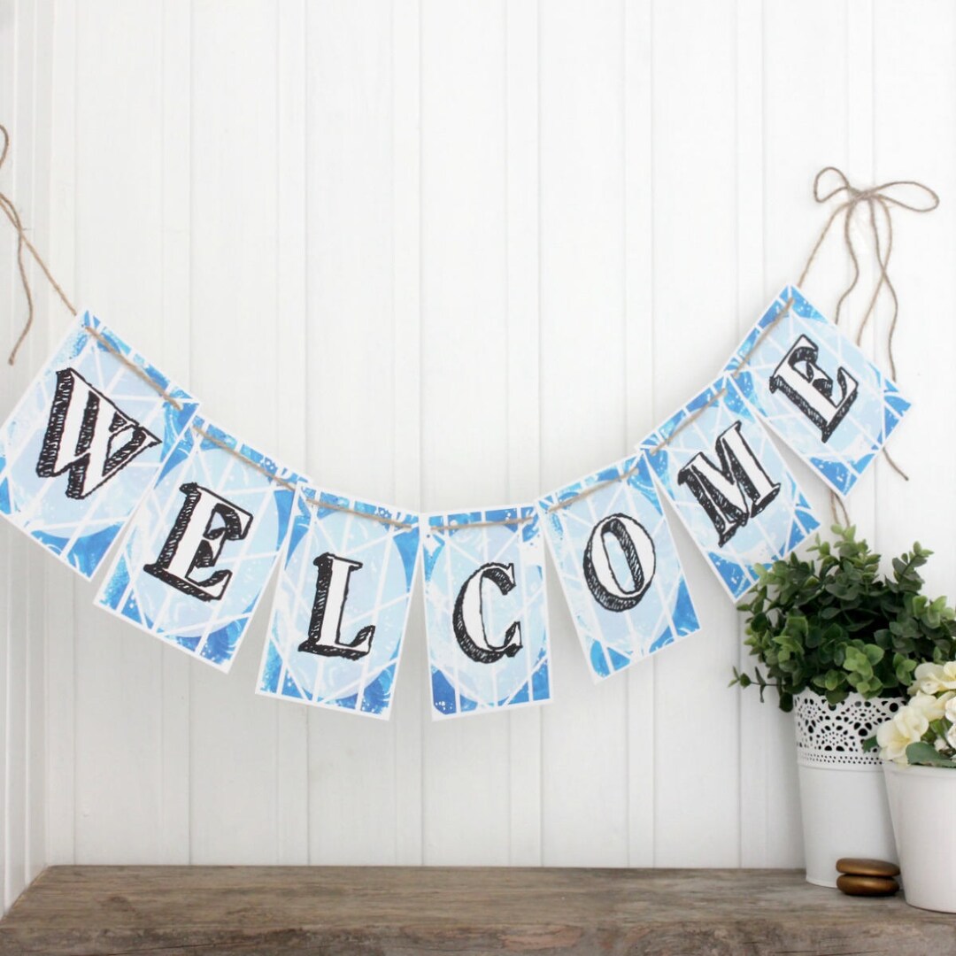 Welcome Bunting, Bright and Colourful Party Decoration - Etsy