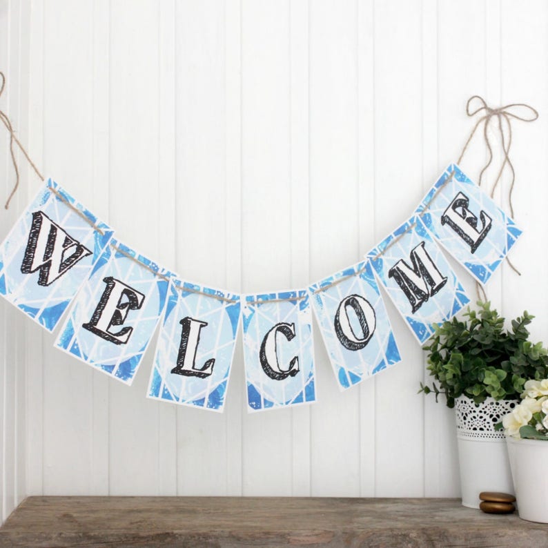 Welcome Bunting Bright and Colourful Party Decoration - Etsy