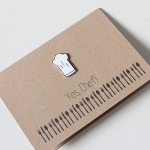 Personalised Chef Card, With Handcrafted Chef's Hat Embellishment, New ...