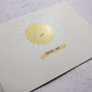 Shine on Sunshine Happy Mail Postcard Glitter Postcard - Etsy