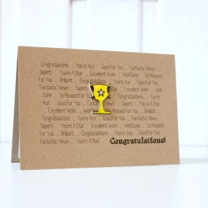 Personalised Congratulations Card, With Handmade Winner's Trophy ...