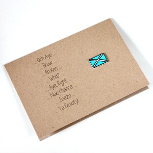 Och Aye! Scottish Phrases Card, With Handmade Saltire Flag ...