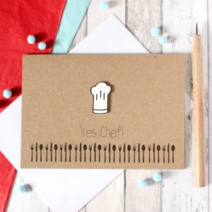 Personalised Chef Card, With Handcrafted Chef's Hat Embellishment, New ...