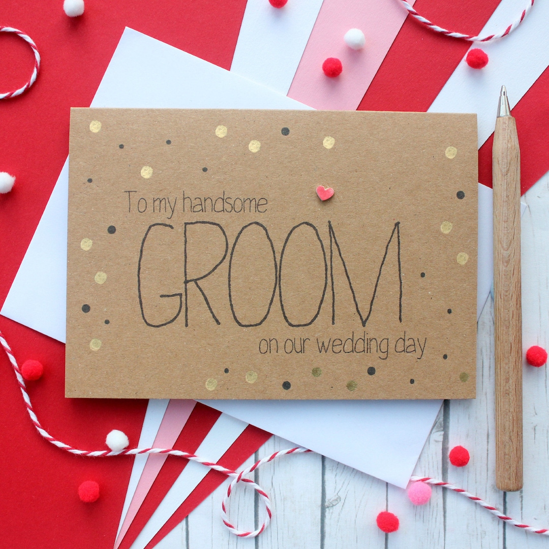 Contemporary Wedding Day Card for the Groom, From the Bride, With ...
