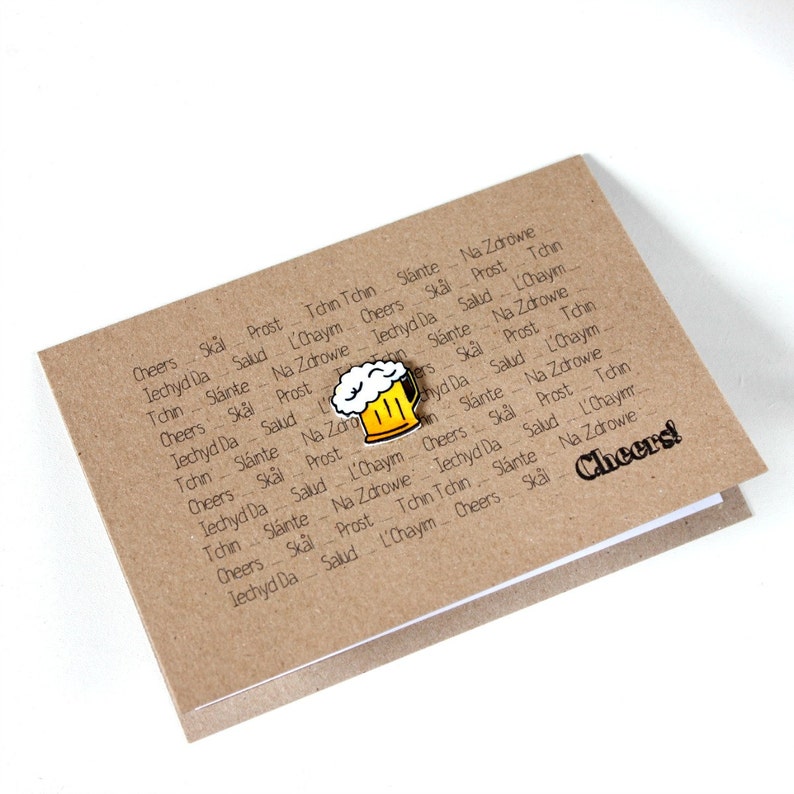 Cheers Thank You or Congratulations Card With Handmade Beer | Etsy