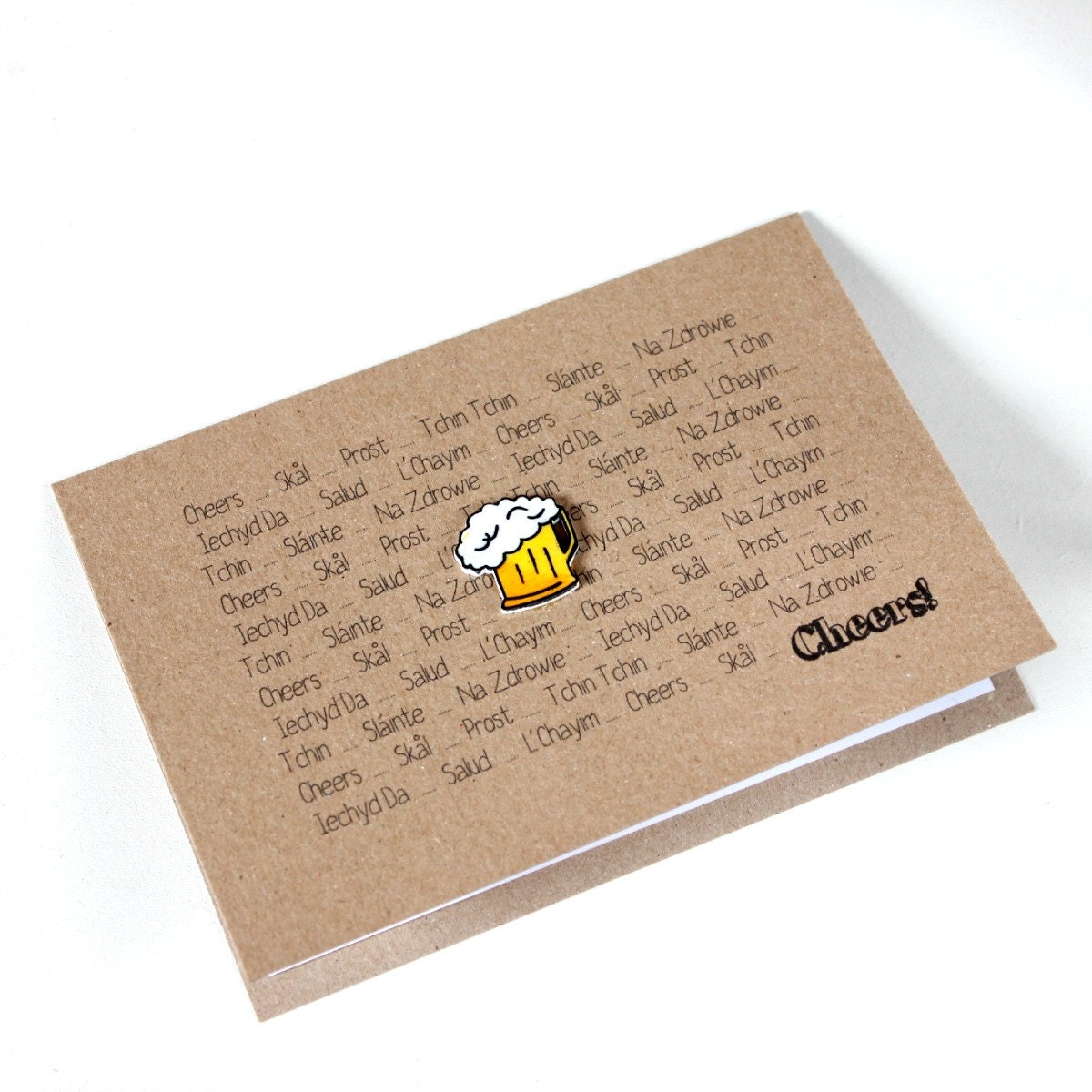 Cheers Thank You or Congratulations Card With Handmade Beer | Etsy