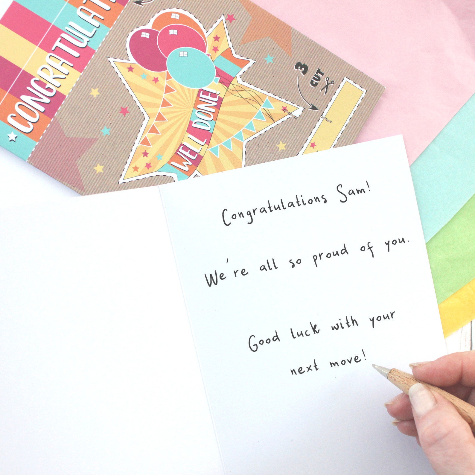 Congratulations Cut Out and Keep Card Bright Star - Etsy