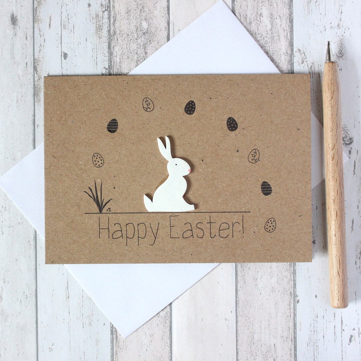Cute Easter Bunny Card With Handmade Easter Bunny - Etsy UK