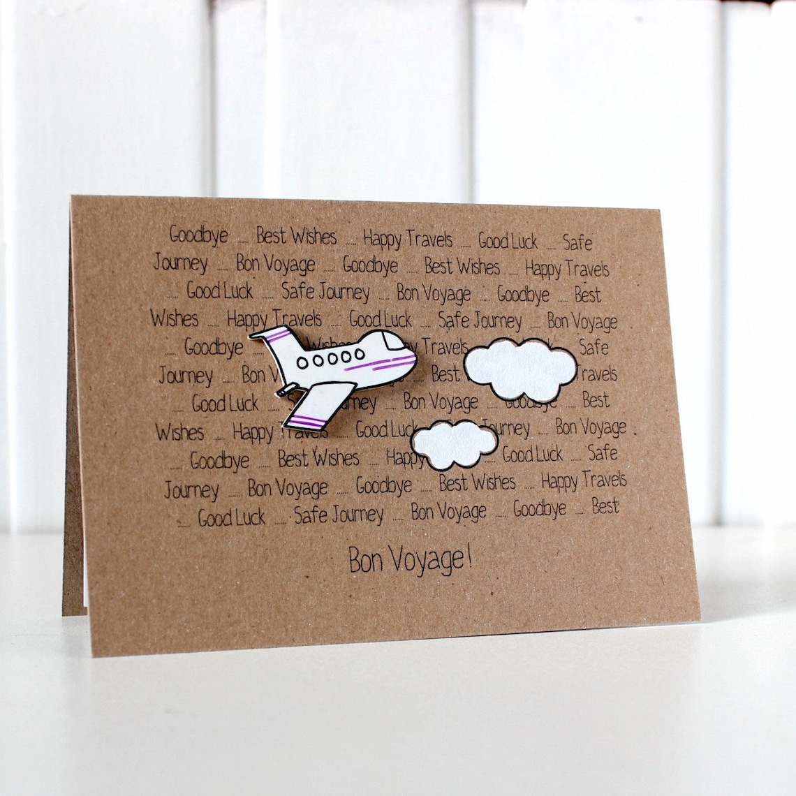 Personalised Bon Voyage Card Goodbye Card With Handmade - Etsy