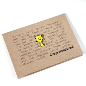 Personalised Congratulations Card, With Handmade Winner's Trophy ...