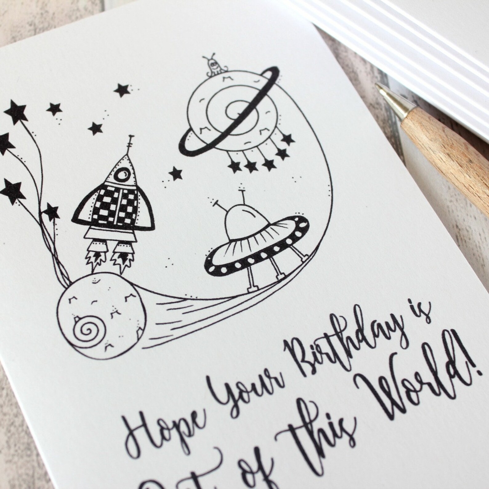 Happy Birthday Card Happy Birthday Cards Out of This World - Etsy