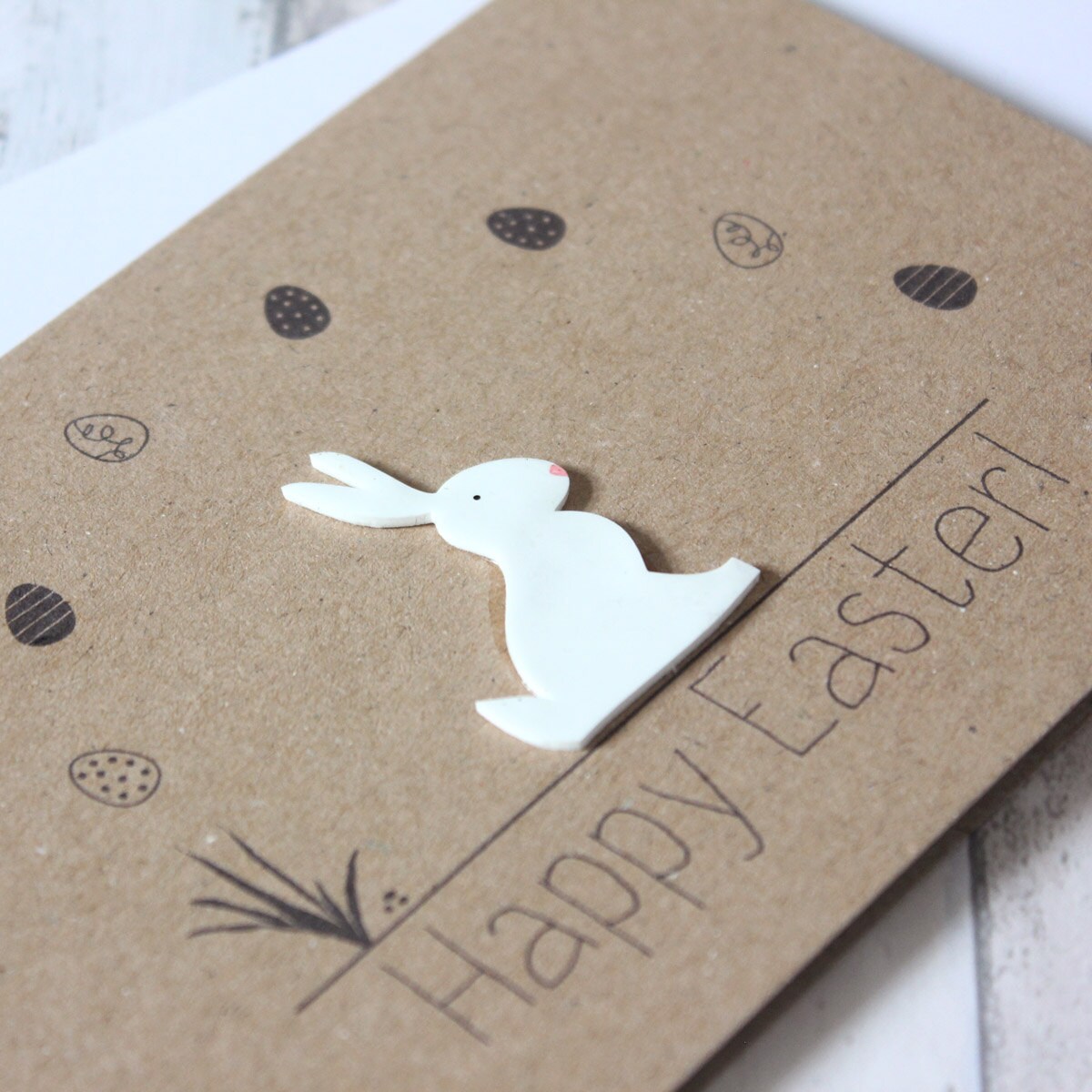 Cute Easter Bunny Card With Handmade Easter Bunny - Etsy UK