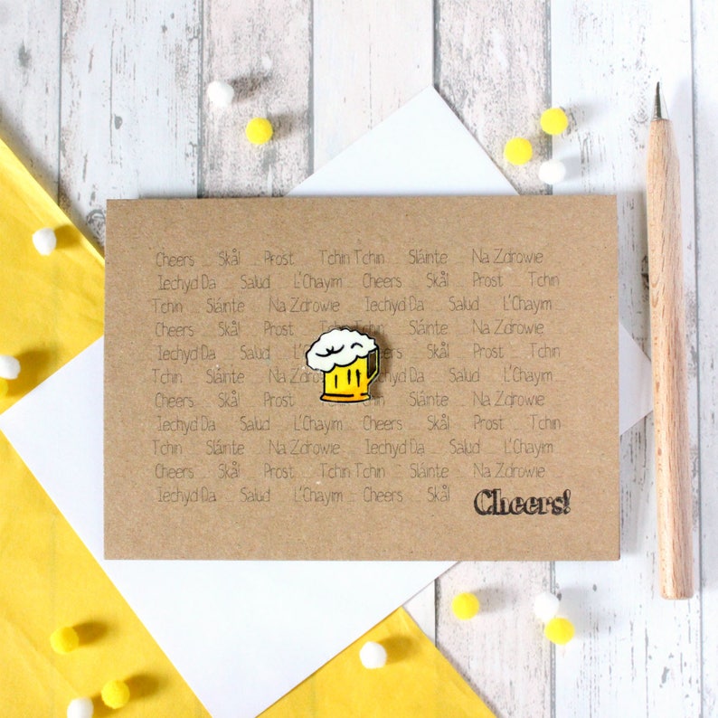 Cheers Thank You or Congratulations Card With Handmade Beer - Etsy