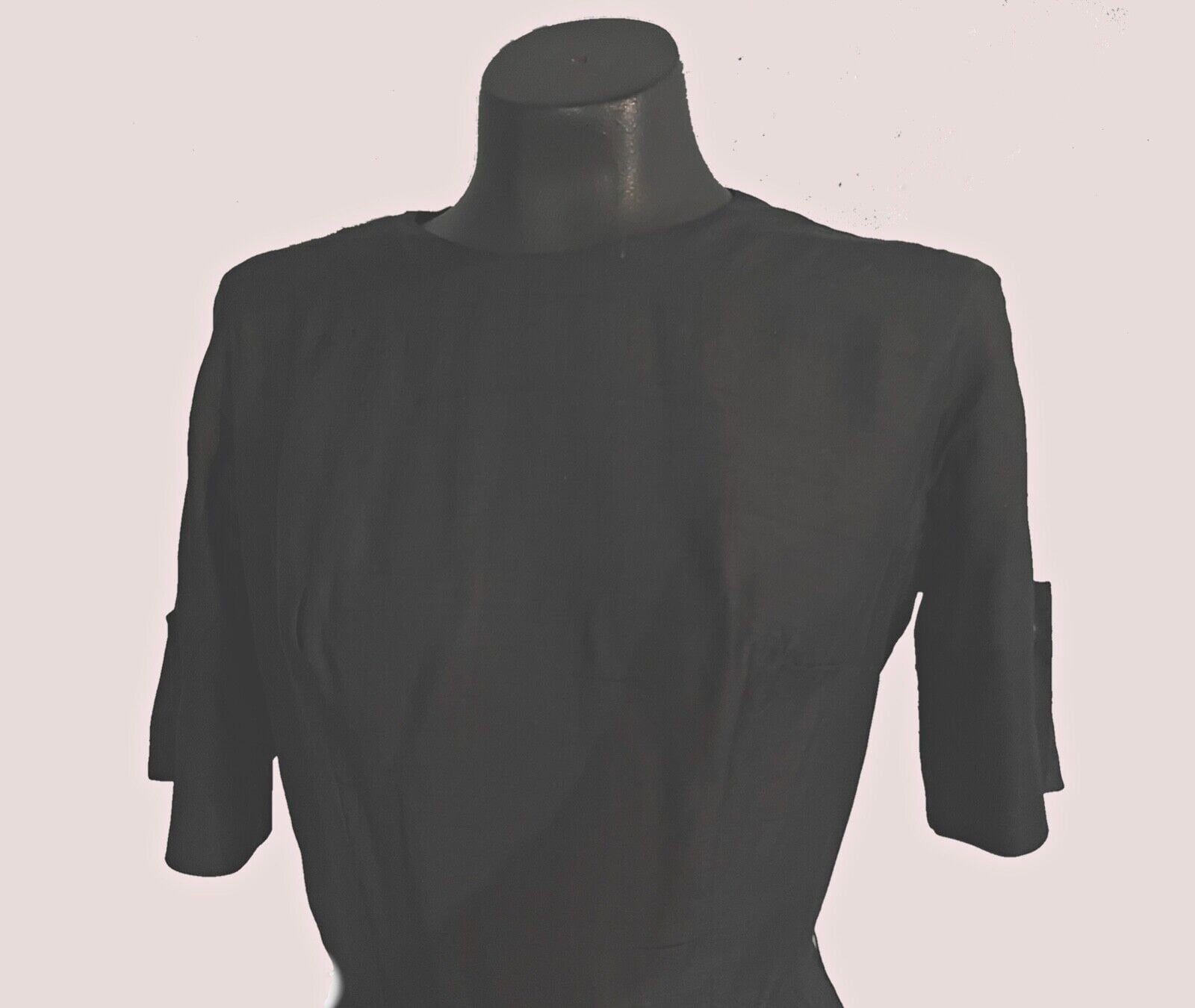 Crisp Black Vintage C.1958 Silk Shantung Sheath Cocktail Dress 4 - Etsy