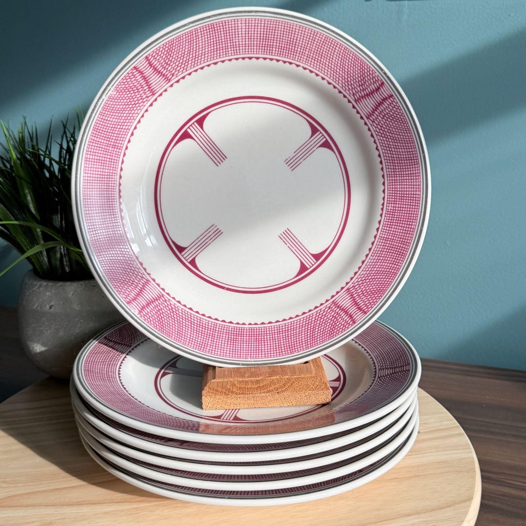 Pipestone Dinner Plates ITI Mimbreno Ancient Indian Replica Santa Fe RR ...