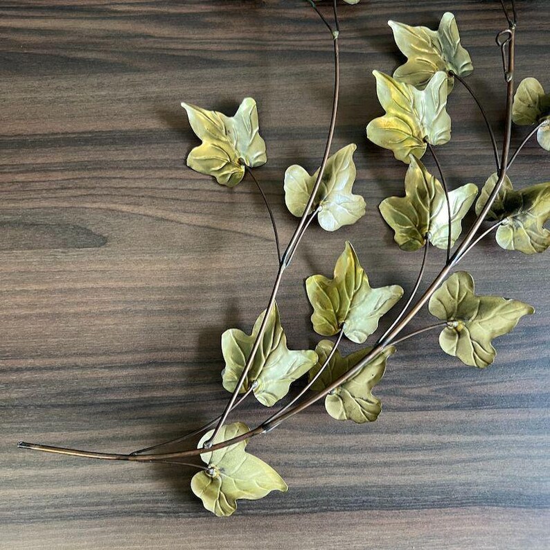 Vintage Homco Gold Ivy Leaf Metal Wall Art Decor Swag - Etsy