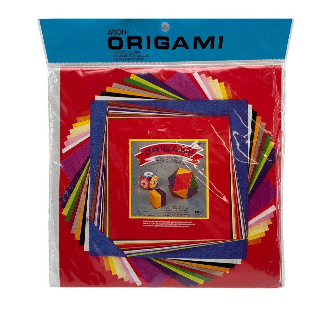 Aitoh OG-2 Oragami Paper Set W 60 Sheets Multi Colors Directions - Etsy
