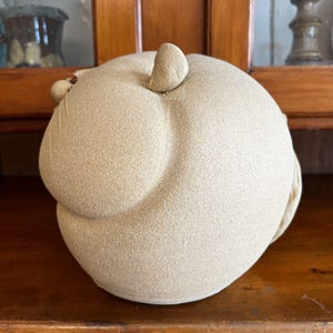 Vintage Fat Cat Piggy Bank Stoneware Pottery 1970s - Etsy