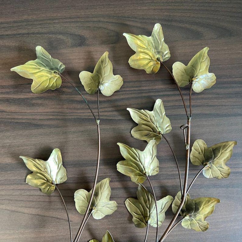 Vintage Homco Gold Ivy Leaf Metal Wall Art Decor Swag - Etsy