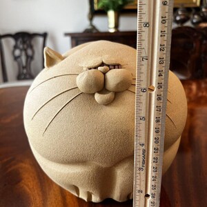 Vintage Fat Cat Piggy Bank Stoneware Pottery 1970s - Etsy