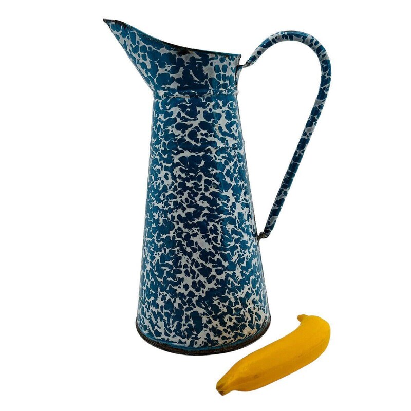 French Enamelware Pitcher - Etsy