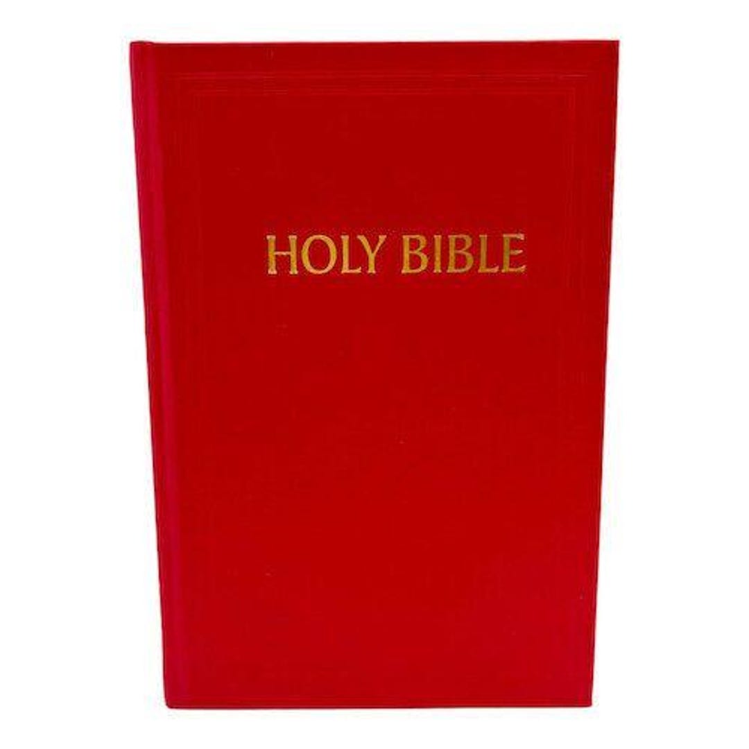 Holy Bible Red Hardcover King James Version Gold Lettering ISBN 978-1 ...