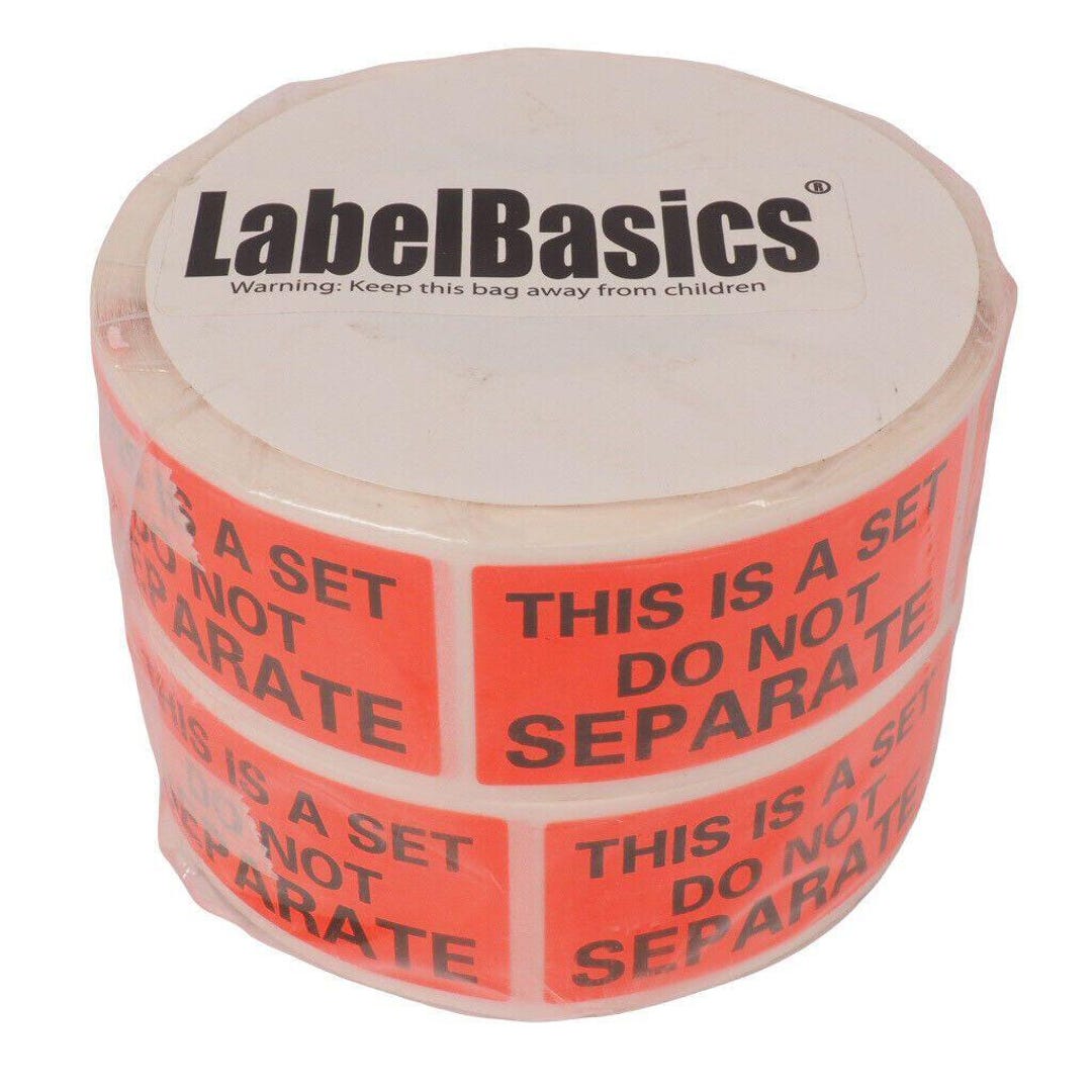 This is a Set Do Not Seperate FBA 1000 Labets 1 X 2 Inch Red Label ...