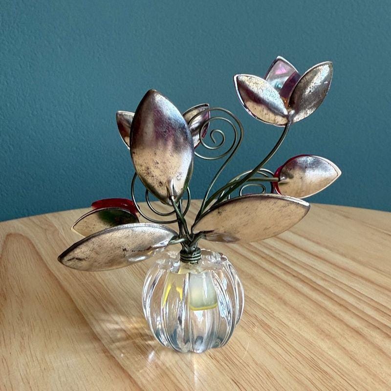 6 Ganz Crystal Creations Acrylic Suncatchers Place Card Holder Floral ...
