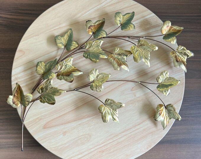 Vintage Homco Gold Ivy Leaf Metal Wall Art Decor Swag - Etsy