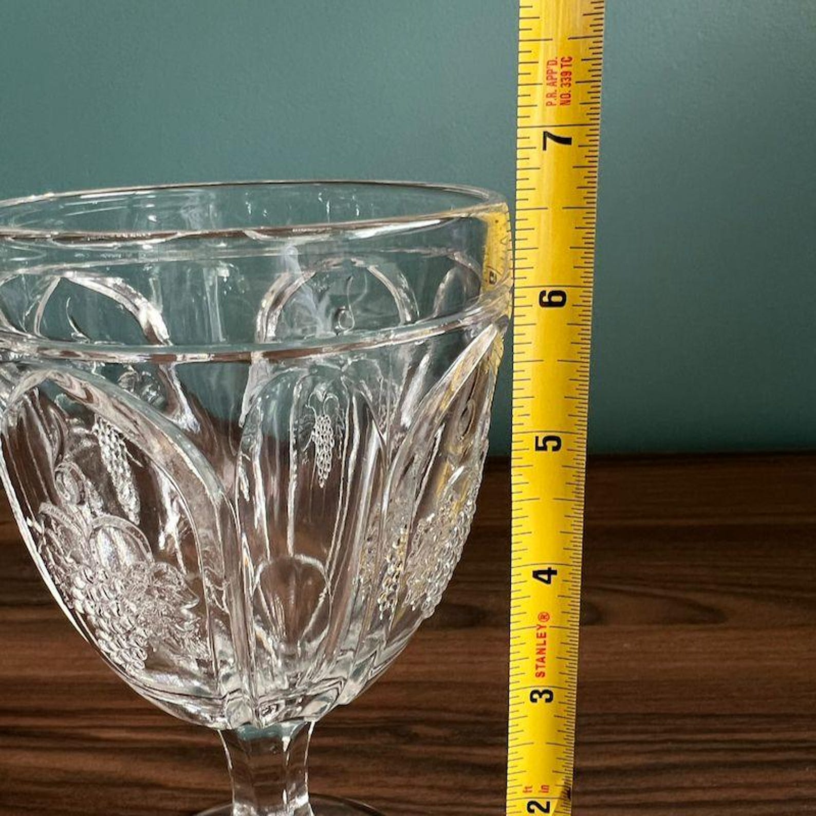 Vintage Fenton Red Cliff Goblet Clear Grapes Water Tea Wine 12 Oz - Etsy