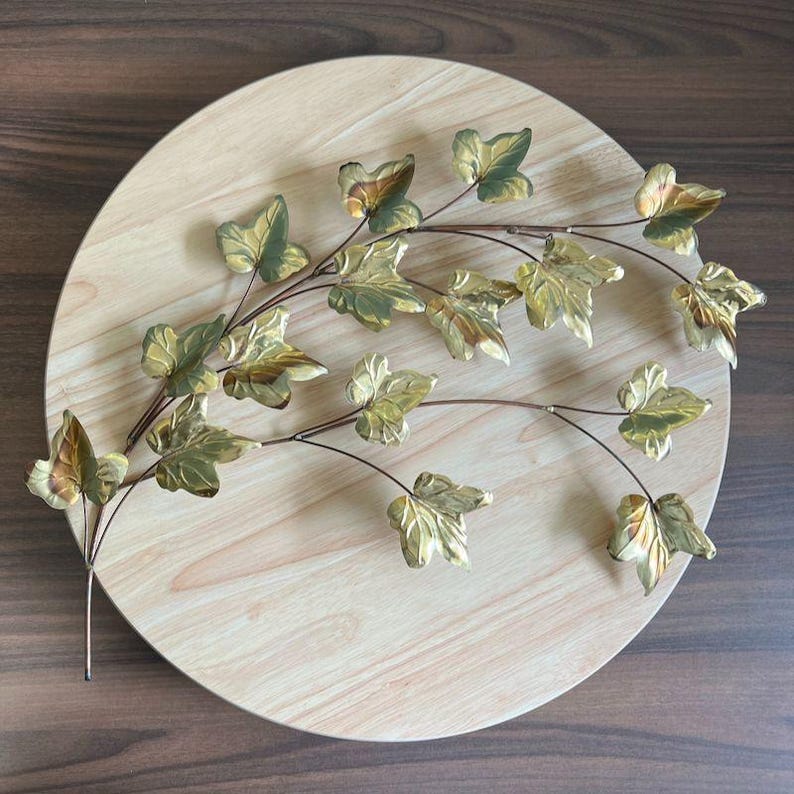 Vintage Homco Gold Ivy Leaf Metal Wall Art Decor Swag - Etsy