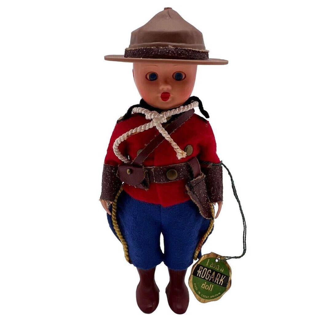 Vintage Rogark Doll Mountie Outfit 8" Tall Felt Clothes & Accessories ...