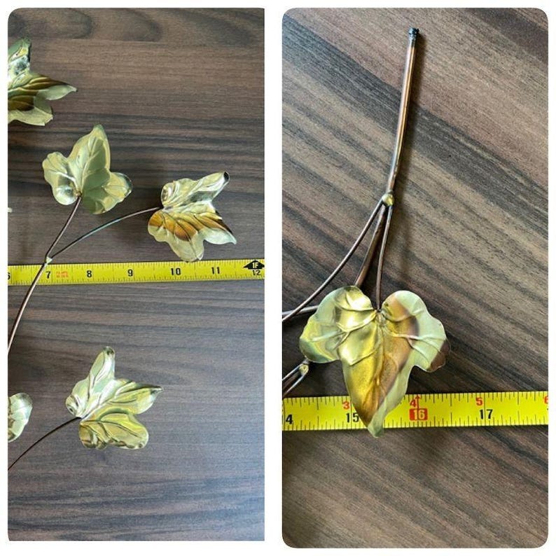 Vintage Homco Gold Ivy Leaf Metal Wall Art Decor Swag - Etsy