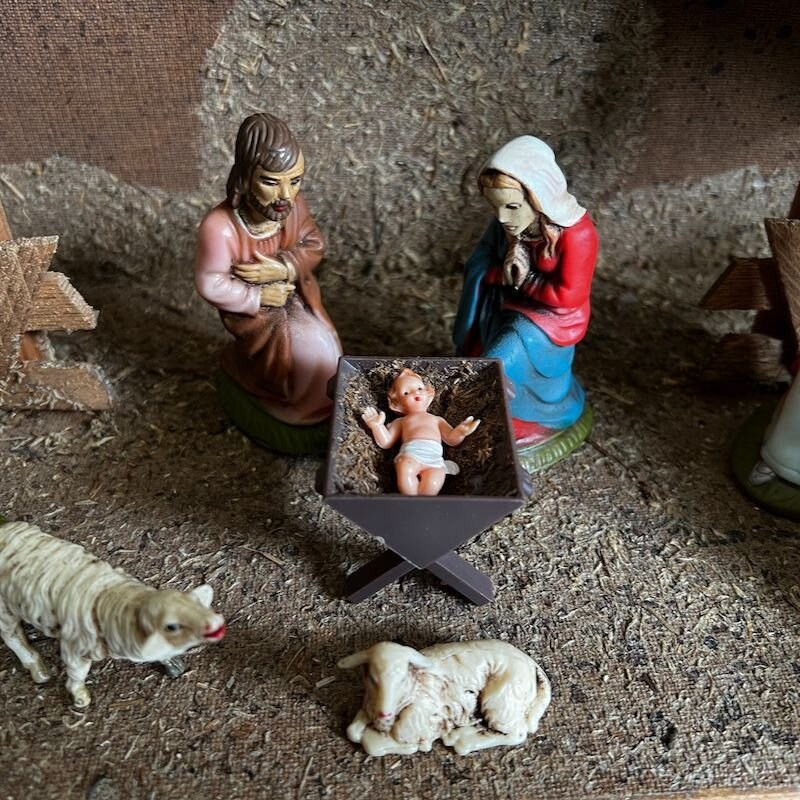 Vintage German Krippenfiguren Nativity Manger Creche 16 Piece Hand ...