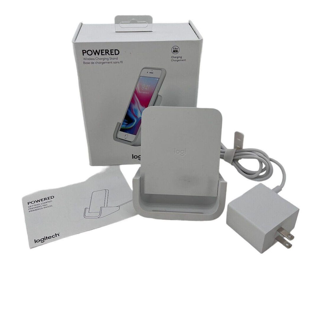 Logitech Powered Wireless Charging Stand With Adapter & Manual - Etsy
