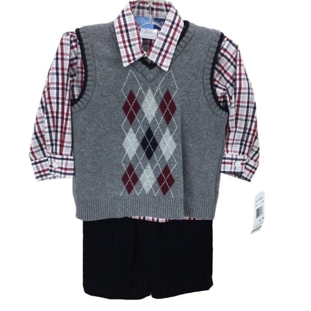 Good Lad Boys Outfit 18 M Arglyes Sweater Vest Pant Toddler Multicolor ...