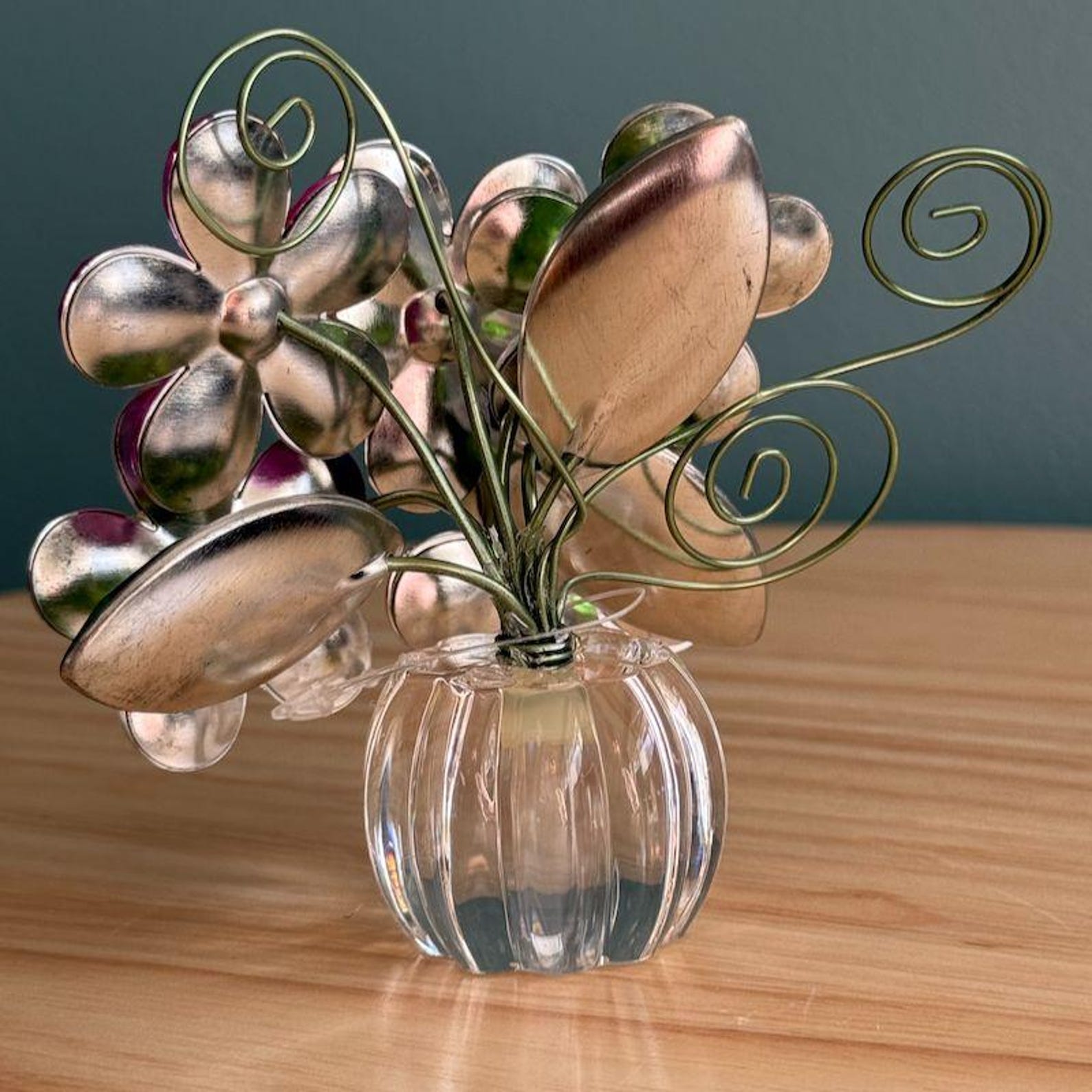 6 Ganz Crystal Creations Acrylic Suncatchers Place Card Holder Floral ...