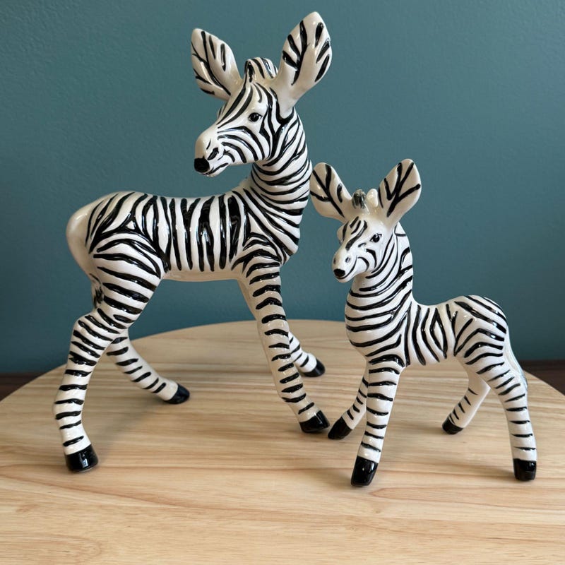 Ceramic Zebra Figurine - Etsy