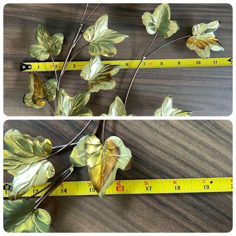 Vintage Homco Gold Ivy Leaf Metal Wall Art Decor Swag - Etsy