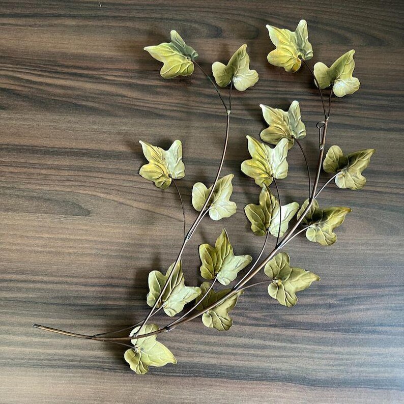 Vintage Homco Gold Ivy Leaf Metal Wall Art Decor Swag - Etsy