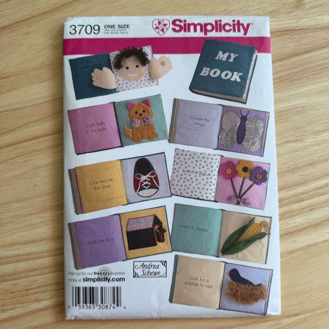 Simplicity 3709 Soft Book Sewing Pattern Craft Kit One Size - Etsy