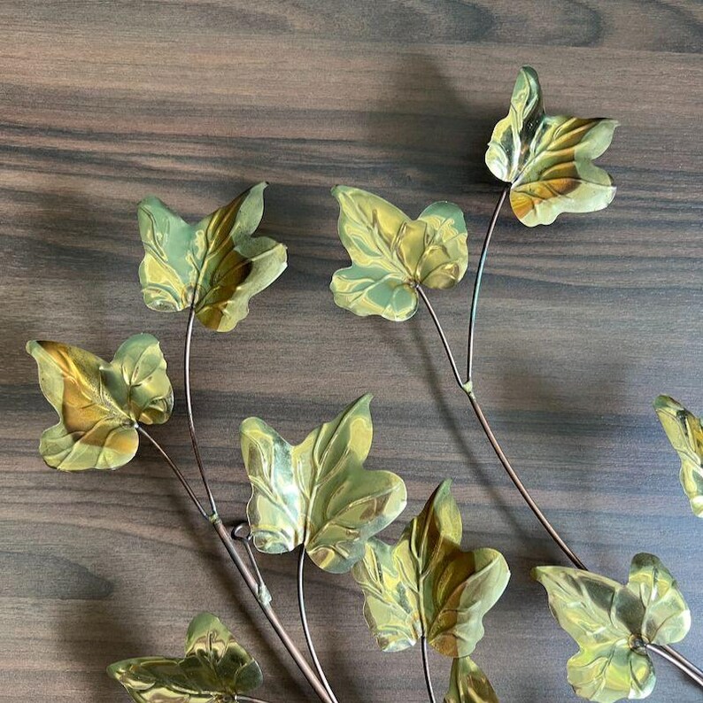 Vintage Homco Gold Ivy Leaf Metal Wall Art Decor Swag - Etsy